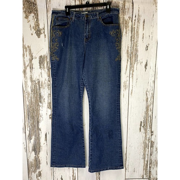 Cato | Jeans | Cato Gold Embroidered Jeans | Poshmark